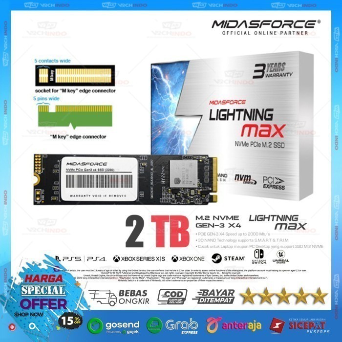 SSD NVME M.2 Midasforce Lightning Max Series - SSD NVME M2 Midas Force ...