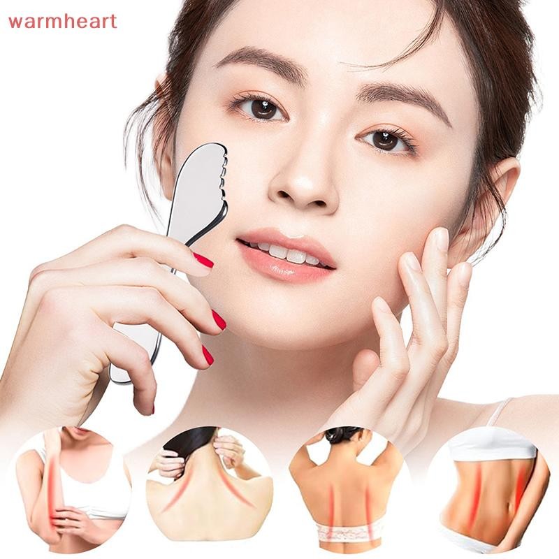 (warmheart) Stainless Steel Gua Sha Board Scraping Body Massager Facial ...