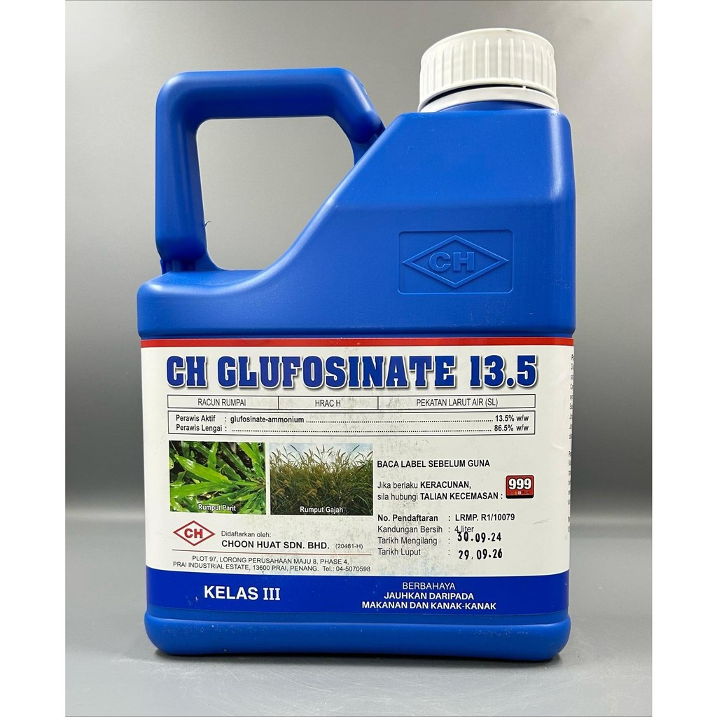 4L CH Glufosinate 13.5 / Glufosinate Ammonium 13.5/ Basta 15/Kenbast 15 ...