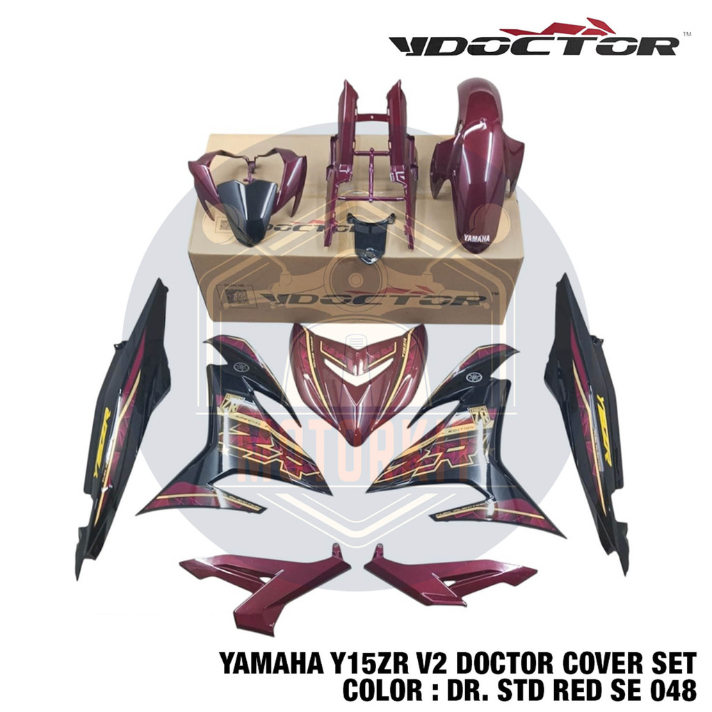 YAMAHA Y15 Y15ZR V2 SPECIAL CUSTOM COLOR BARU BODY COVER SET RED TITAN SE MERAH 2025 STICKER ...