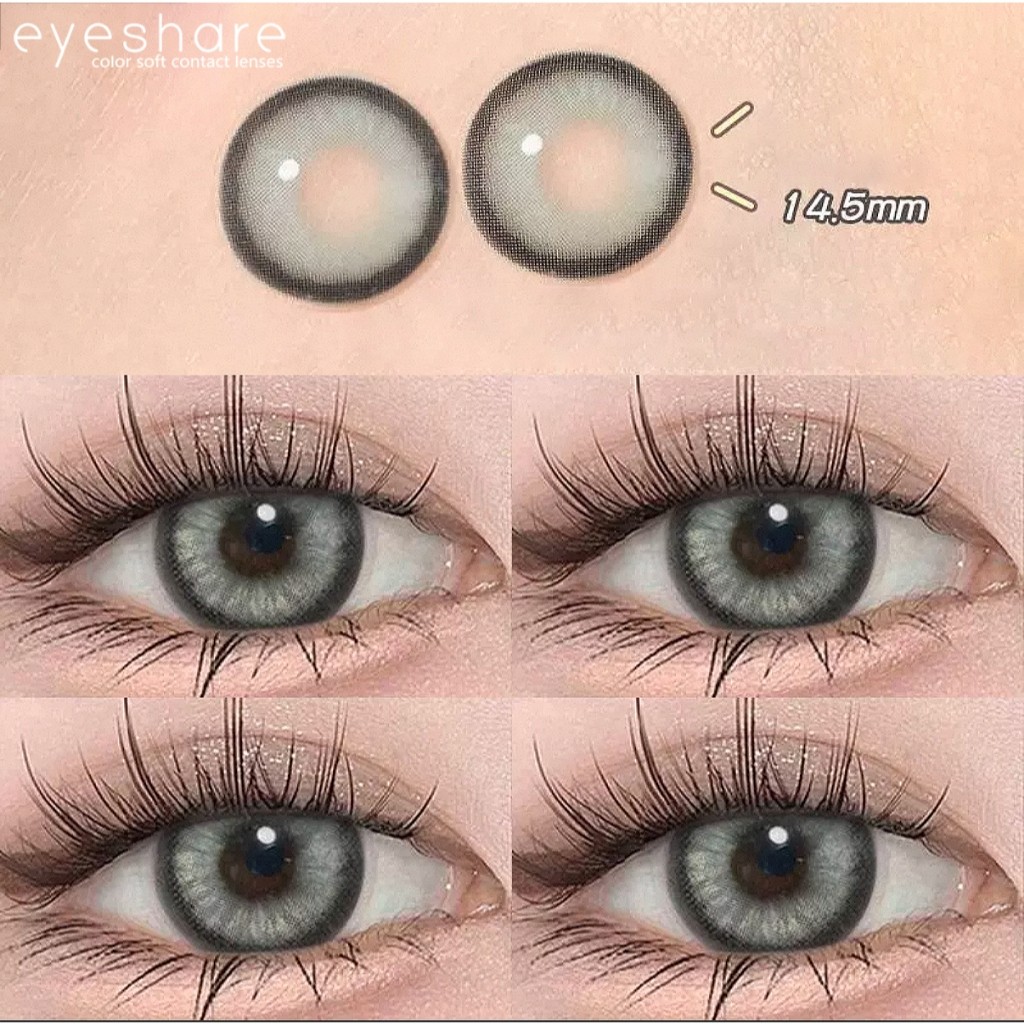 eyeshare 2pcs Contact Lenses Big Eyes 14.5mm SWAN Series Gray Color ...