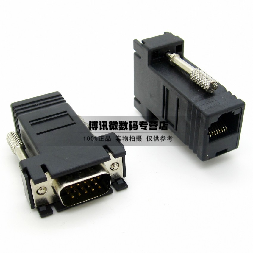 RJ45 to DB15 Serial Port Adapter Network Cable Converter VGA DB15 Male ...