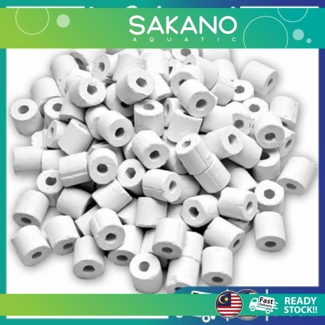 Ceramic Bio Ring Aquarium Fish Tank Filter Media 500g | Shopee Malaysia
