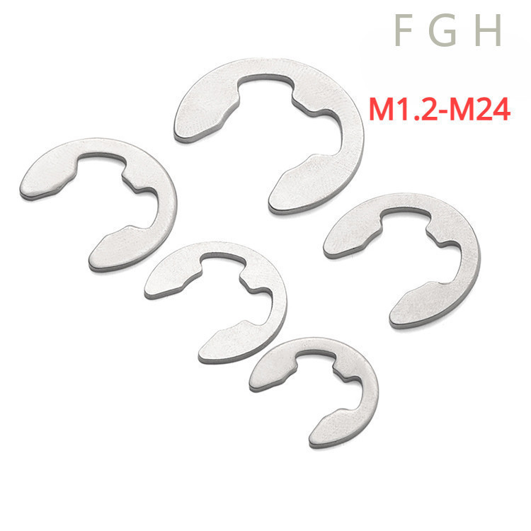 [FGH] 304/316 Stainless Steel Circlip Ring e-Type Buckle 65 Manganese ...