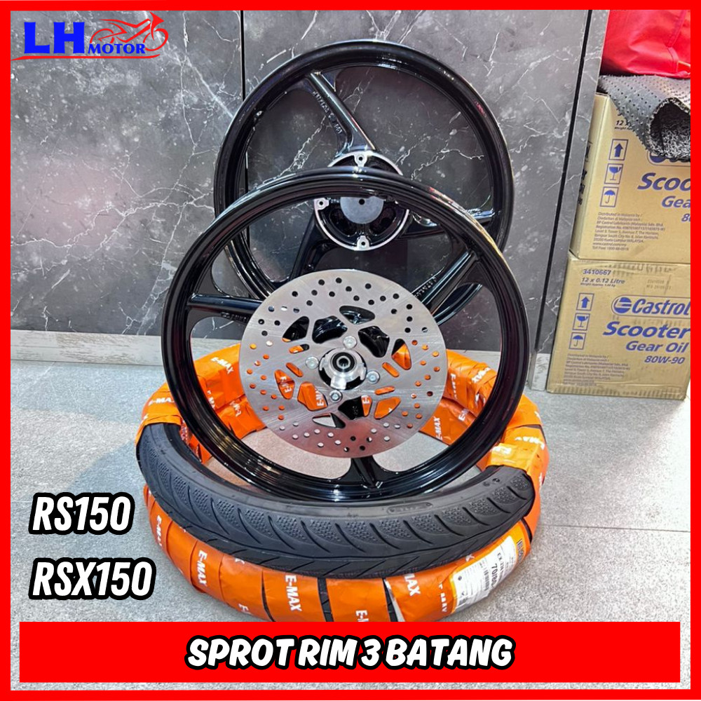 RS150 RSX150 SPORTRIM 3BATANG COMBO SET RIM TYRE DISC ABS TUBEHEAD ...
