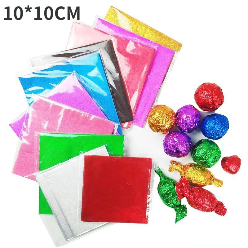 10 * 10CM Packaging Tinfoil Colorful Aluminum Foil Paper Chocolate ...