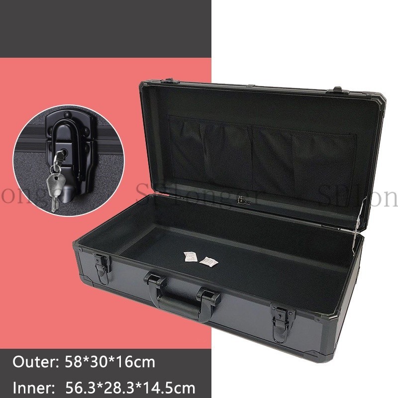 Aluminum Alloy Black Tool Box Safety Equipment Instrument Toolbox ...