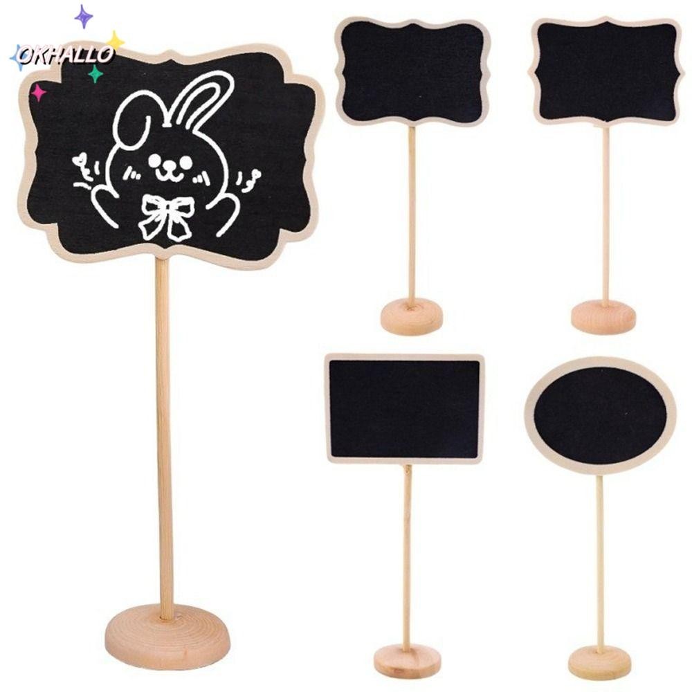 OKHALLO Wood Message Board, Wooden Table Decoration Message Sign Board ...