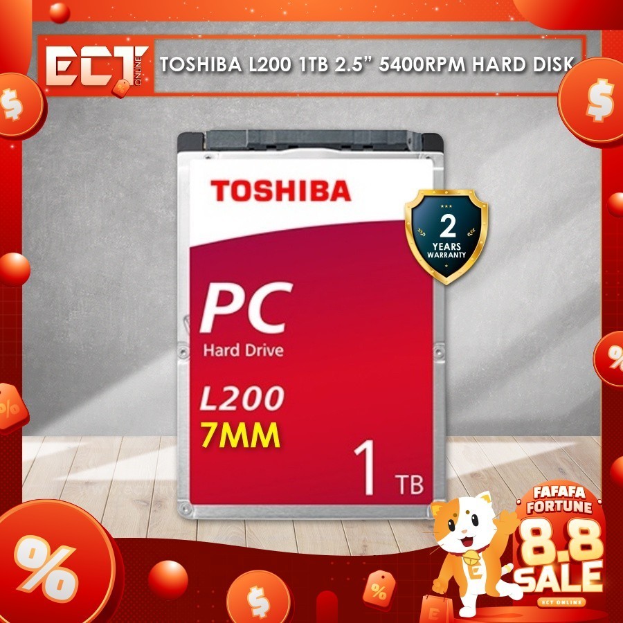 Toshiba PC L200 1TB 2.5" 5400RPM Internal Sata Hard Disk Drive (7mm ...