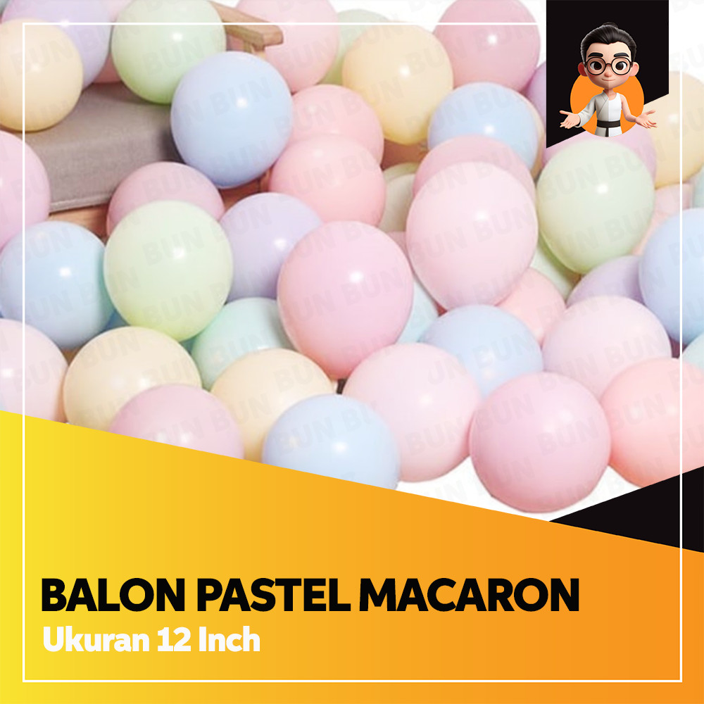 12 inch Macaron Balloons / 12 inch Pastel Macaron Balloons PER PCS ...