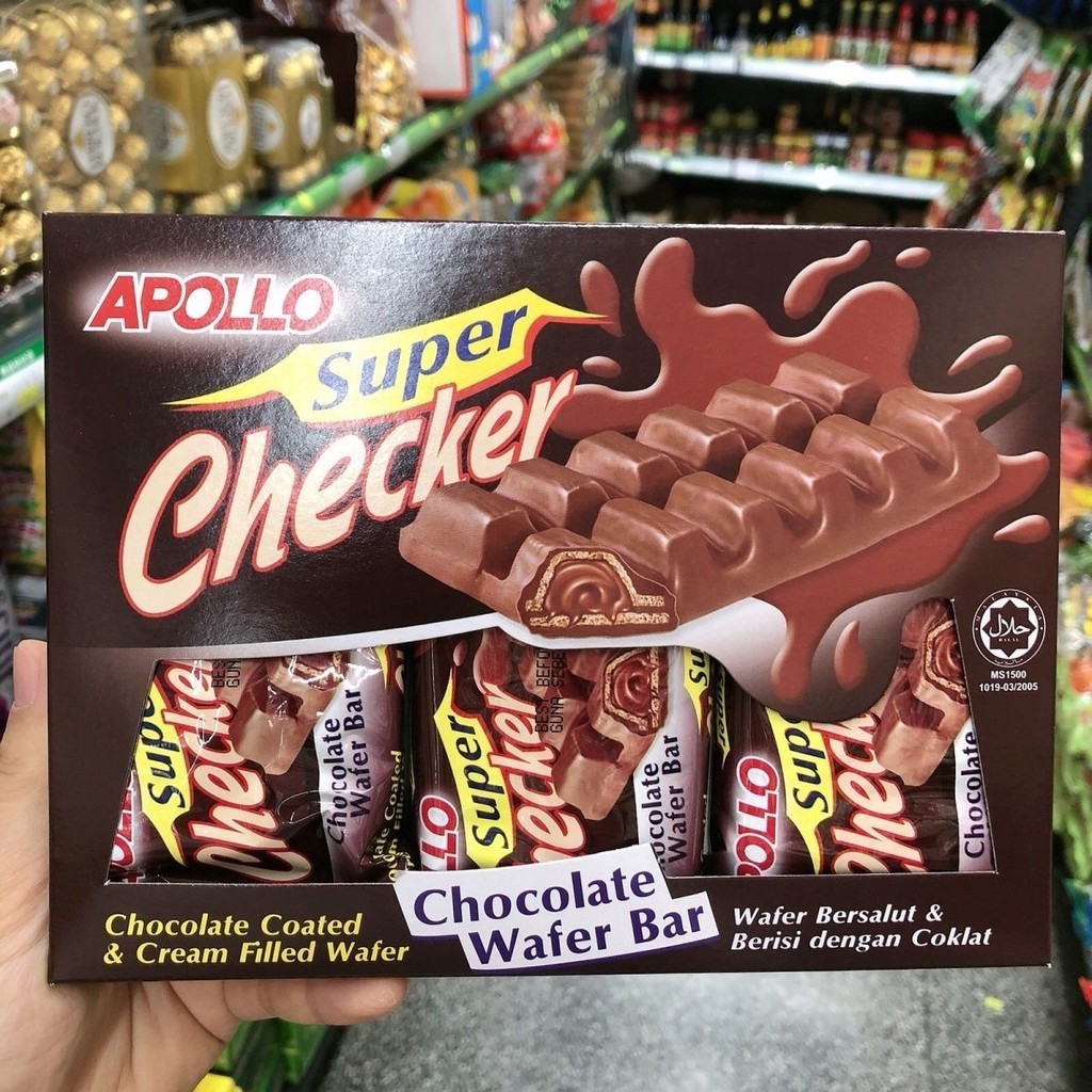 Hong Kong Malaysia Imported Apollo Apollo Checkered Chocolate Bar 150g ...