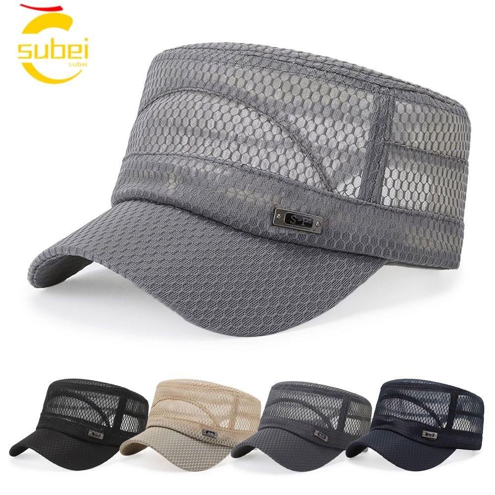 SUBEI1 Cadet Hat, Breathable Anti-UV Baseball Cap, Spring Summer Casual ...