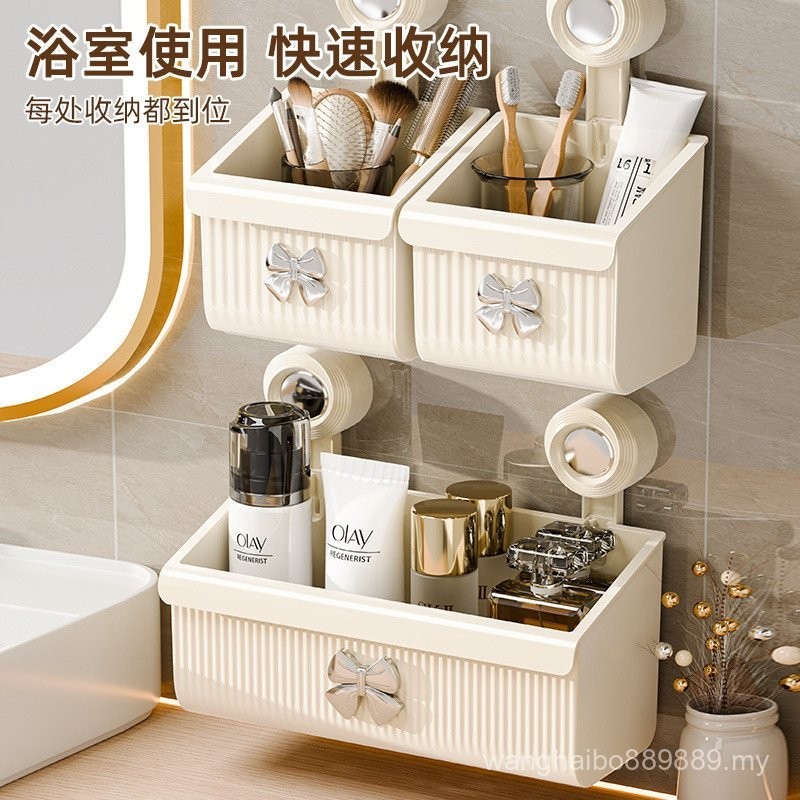 Bathroom Suction Rack Hand Washing Bathroom Table Toilet Wall-Mounted ...