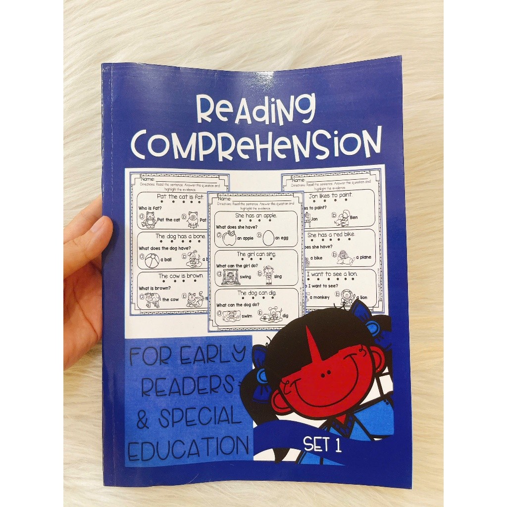 Reading comprehension for early readers black and white | Shopee Malaysia