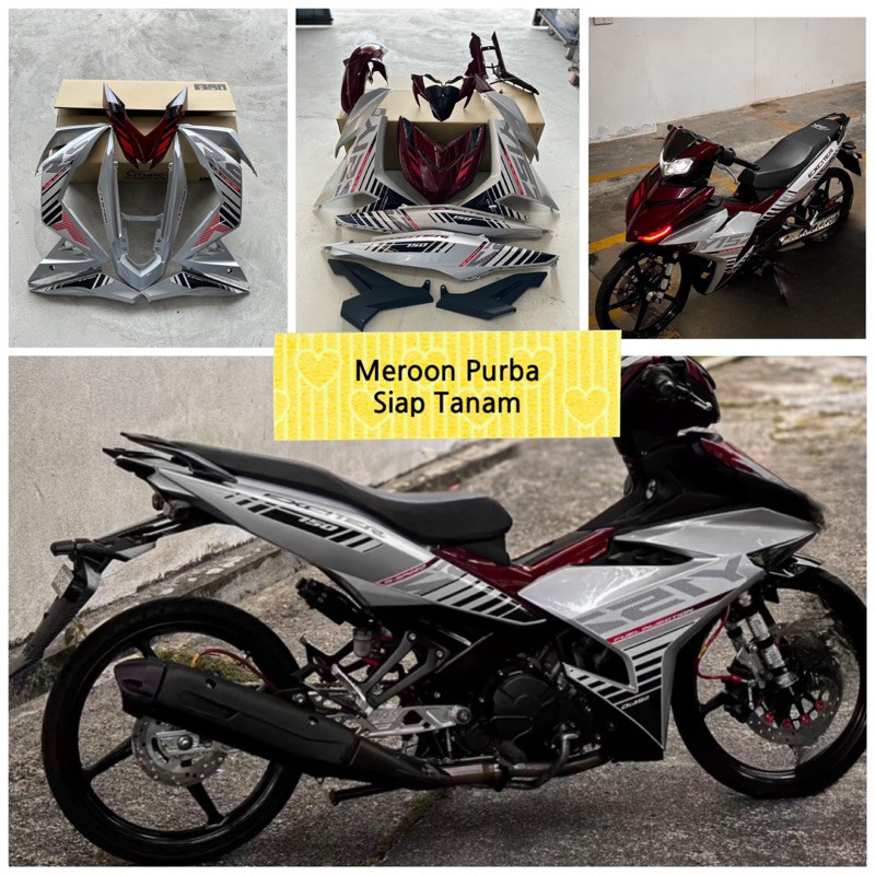Magic Boy Meroon Purba Batman SIAP TANAM Y15ZR V1 V2 V3 RS150 V1 V2 V3 ...