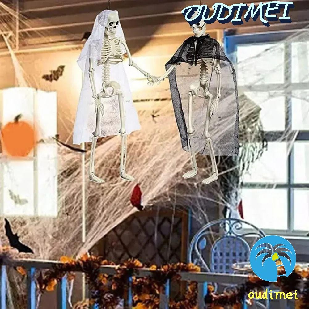 OUDIMEI Skeleton Bride Groom Figures, Plastic Creative Skeleton Couple ...