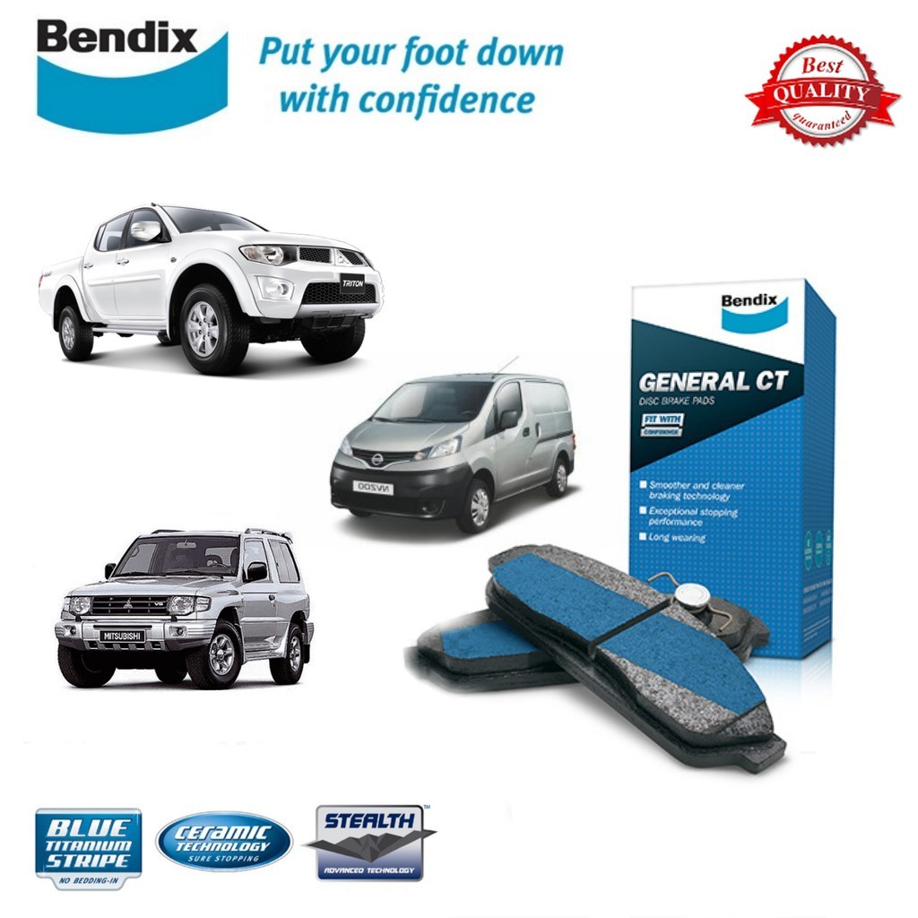 Original Bendix DB1774GCT Front Brake Pad - Mitsubishi Triton/ Pajero ...