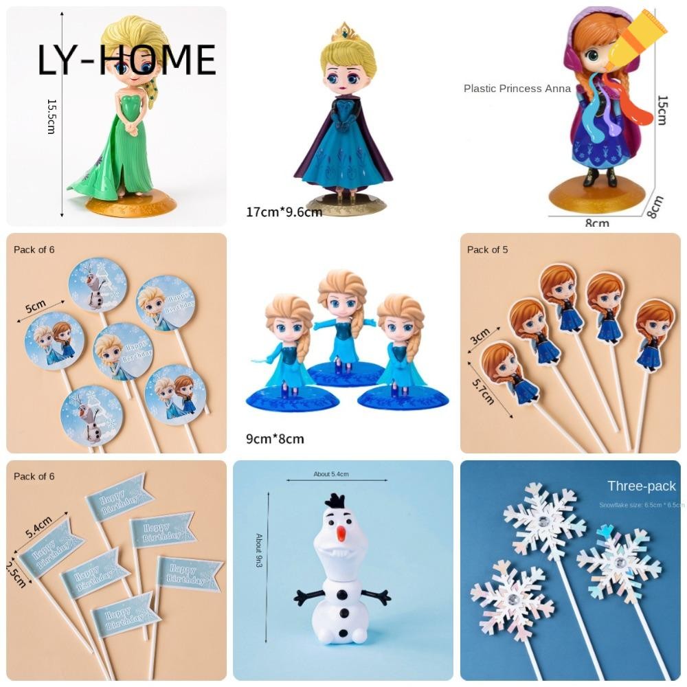 LY-HOME Cake Decoration, Ice and Snow Queen Cartoon Elsa Princess Doll ...
