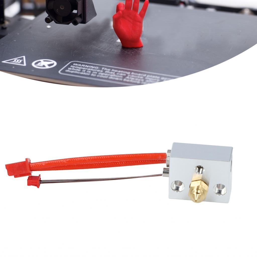 Kaobuy Extruder Heater Block Kit 300℃ Hotend 3 Single Hole Brass Nozzle ...