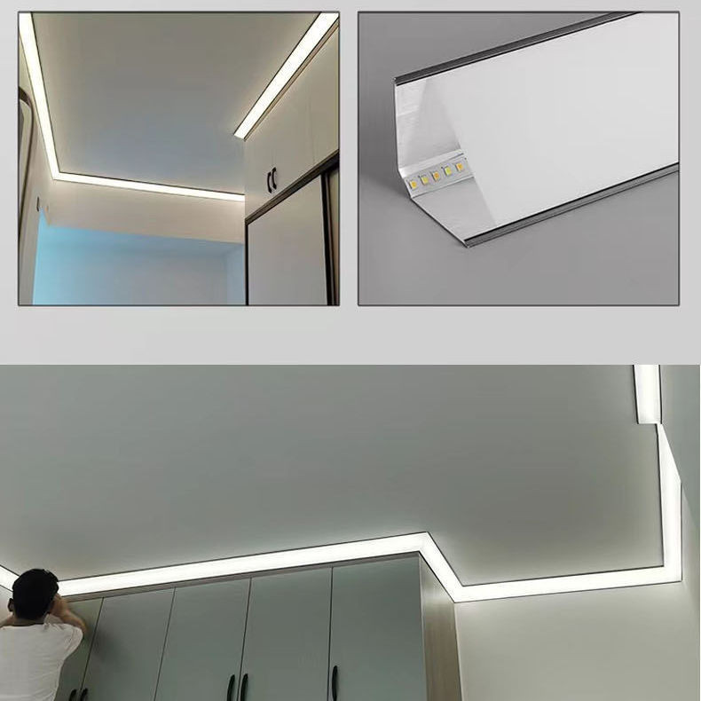 Ceiling Corner Light Ceiling-Free Luminous Ceiling Corner Line Plaster ...