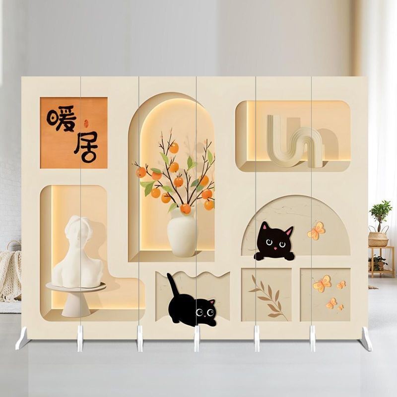 Cream style screen partition living room divider room office partition ...