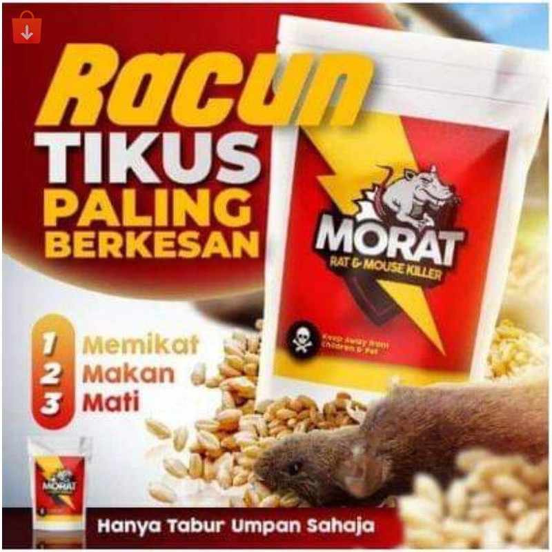 MORAT Racun Tikus Rat Mouse Poison BAIT UMPAN TIKUS CENCURUT KING RAT ...