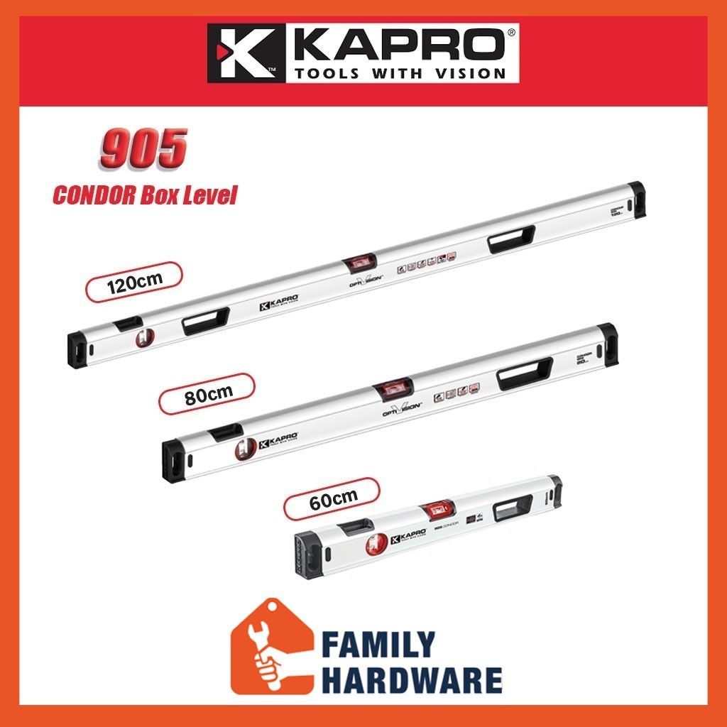 KAPRO 905 60cm 80cm 120cm CONDOR Professional Box Level Spirit Level ...