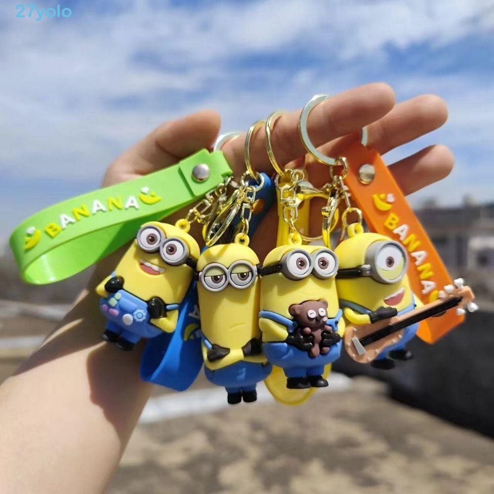 YOLO Cartoon Figure Keychain, Despicable Me Bob Cartoon Figure Keyring ...