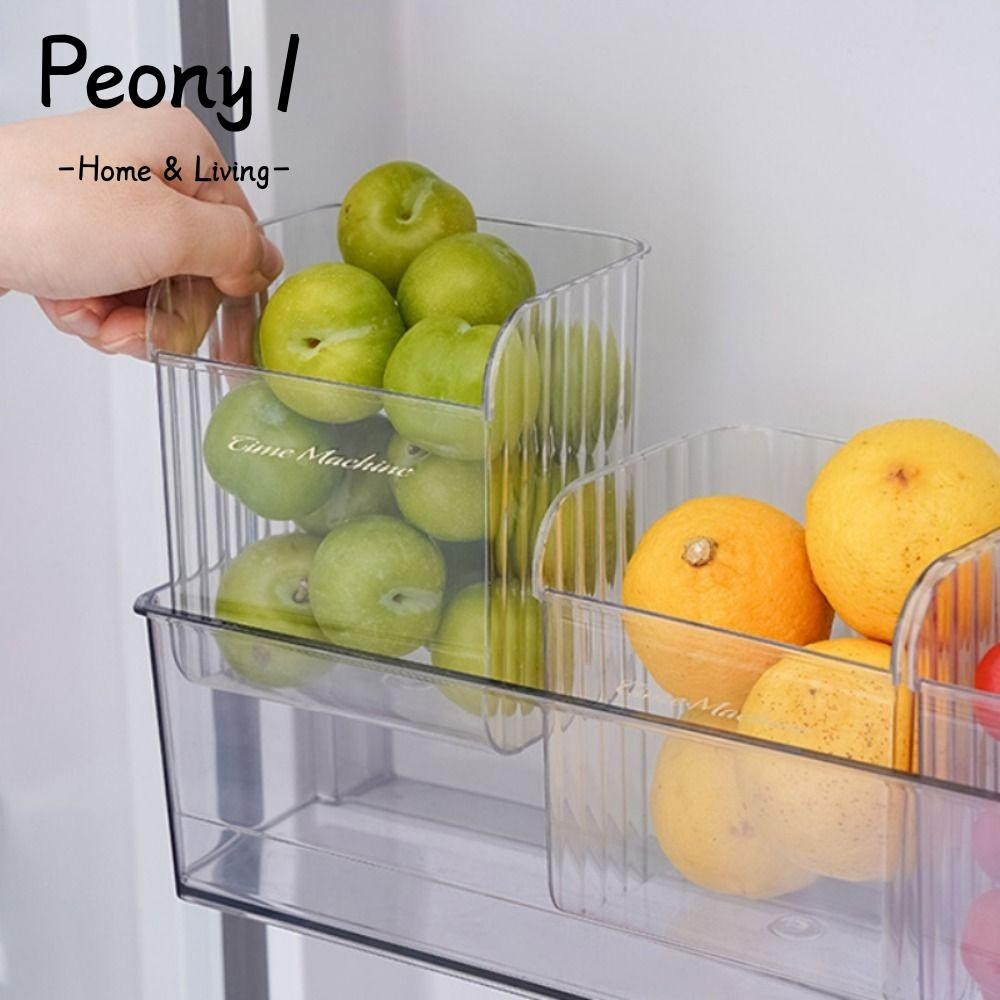 PEONY1 Refrigerator Drawer, Plastic Large Opening Fridge Organizer Rack ...
