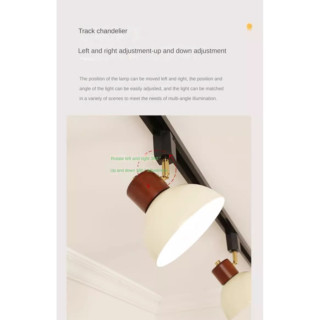 Modern style restaurant track spotlight high-end cream style kitchen ...