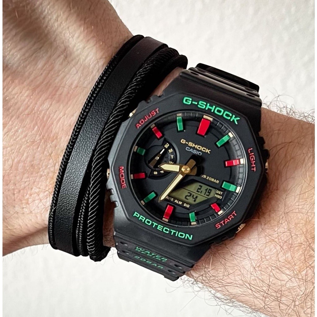 GA-2100TH-1A Rasta Throwback 1990s x'mas Watch Premium 1.1 | Shopee ...