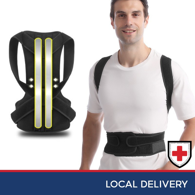 Back Brace Posture Corrector with 2 Metal Splints Support, Lower and ...