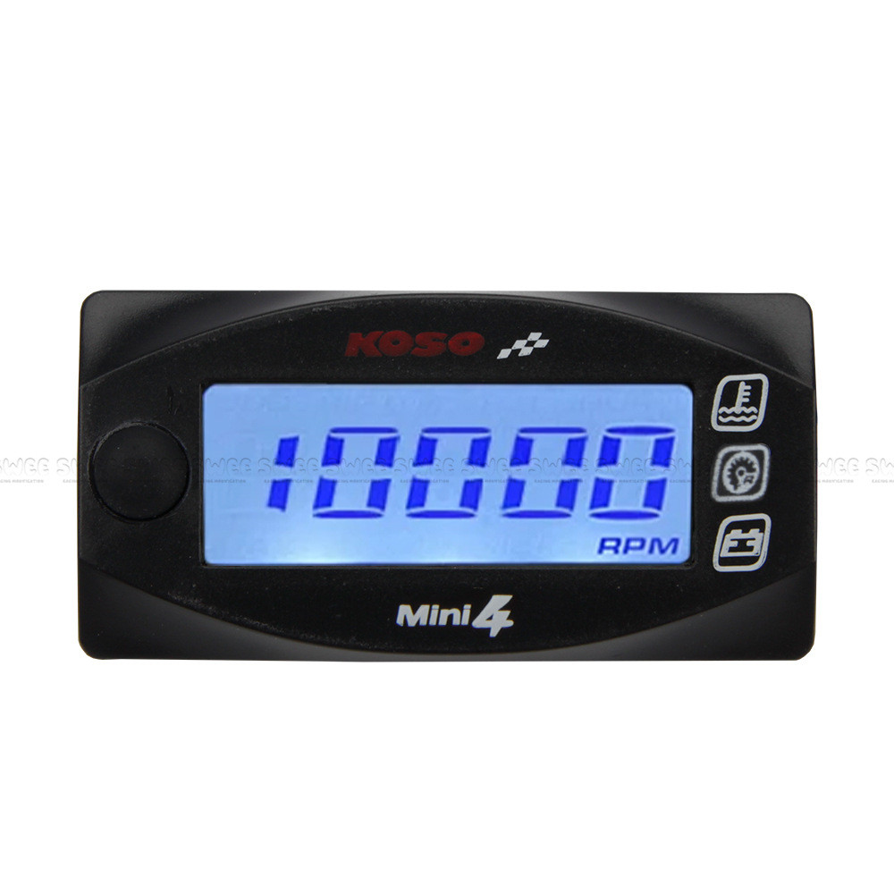 Promotional New Style koso Four-in-One Water Temperature Gauge/Tachometer/Voltmeter/Time Display ...