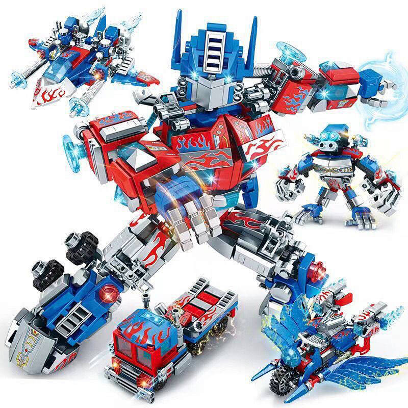 Compatible with Lego Transformers Building Blocks Toy Optimus Prime God of War Deformation Team ...