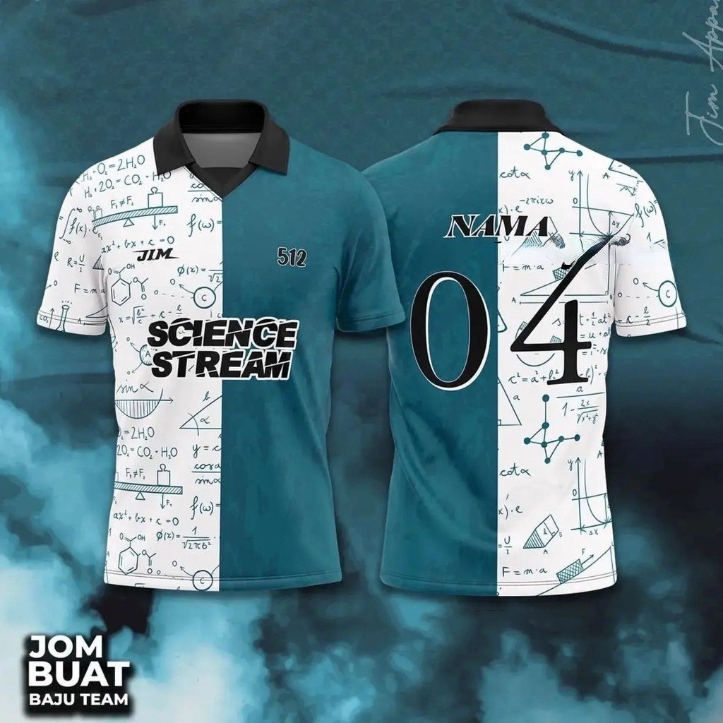 Science Stream Jersey Baju Jersey Lelaki Perempuan Custom Name Jersey ...