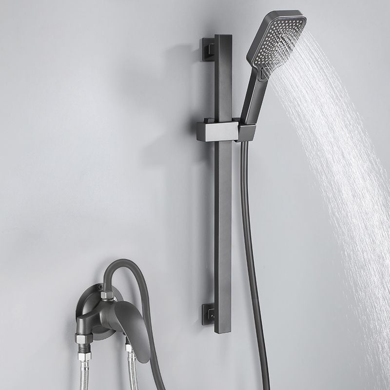 Gun Gray Surface Mounted All Copper Simple Shower Sprinkler Set ...