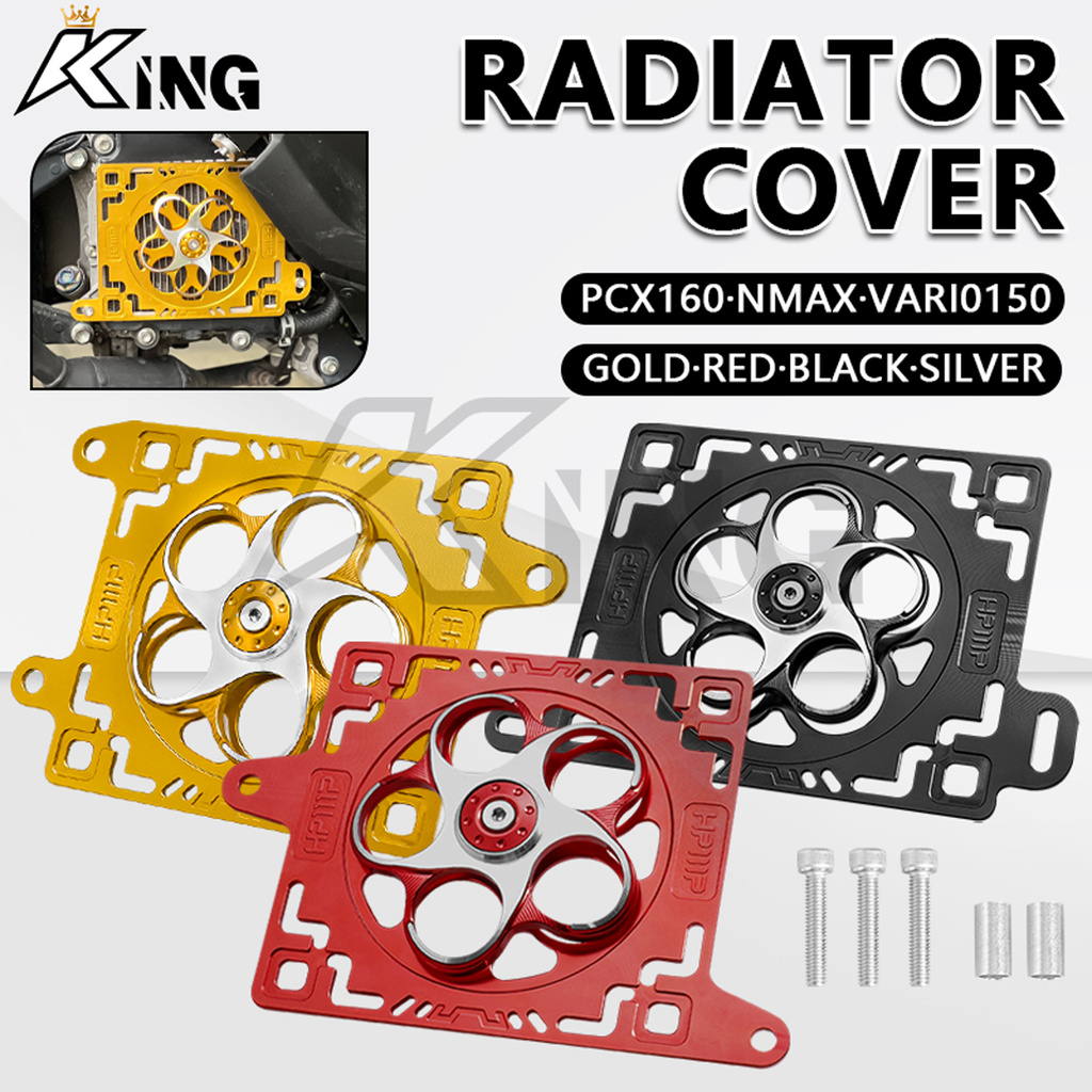 NMAX PCX VARIO RADIATOR COVER CNC ALLOY WITH ROTATING FAN DESIGN ...