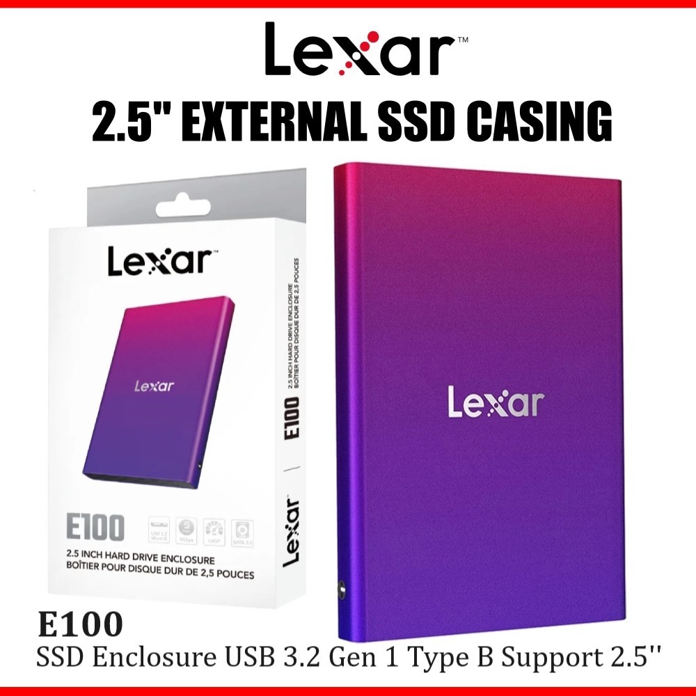 LEXAR E100 EXTERNAL SSD CASING2.5'' SSD CASING SSD CASE USB 3.2 2.5 ...
