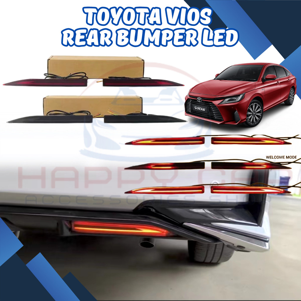 Toyota Vios 2022-2024 Facelift LED Rear Bumper Reflector LED Light Rear ...