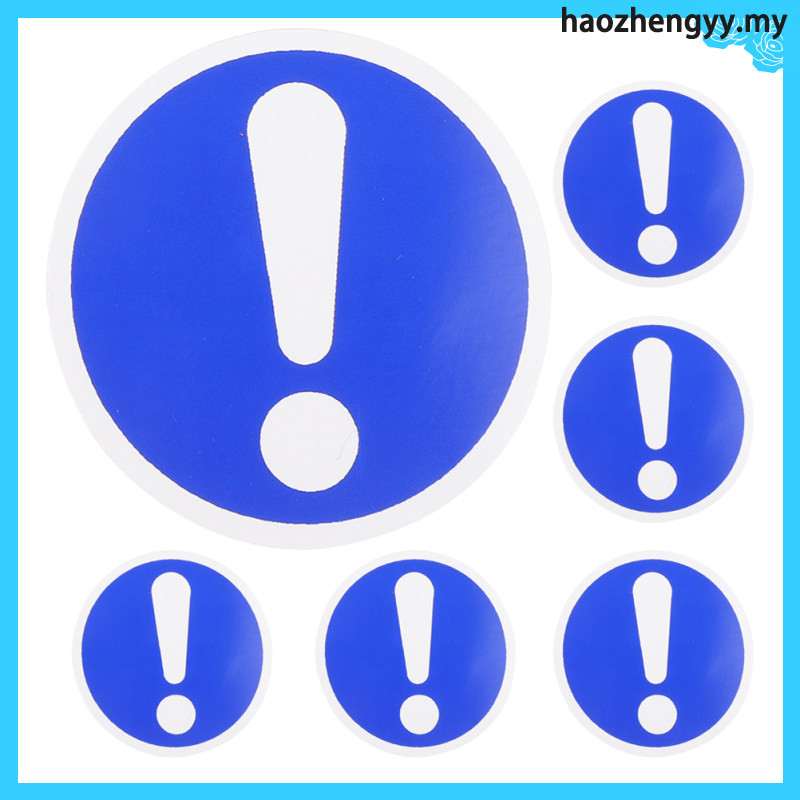 6 Pcs Warning Signs Sticker Logo Stickers Label Safe Exclamation Safety ...