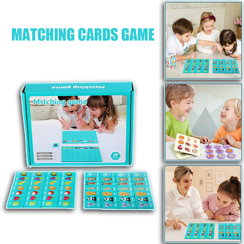 Matching Cards Game Matching Cards Fun Preschool Board Game Kids Early ...