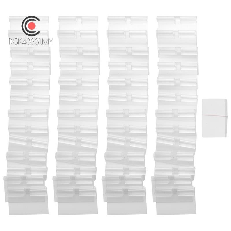 50Pcs Clear Plastic Label Holder Price Tag, Shelf Label Clip Removable ...