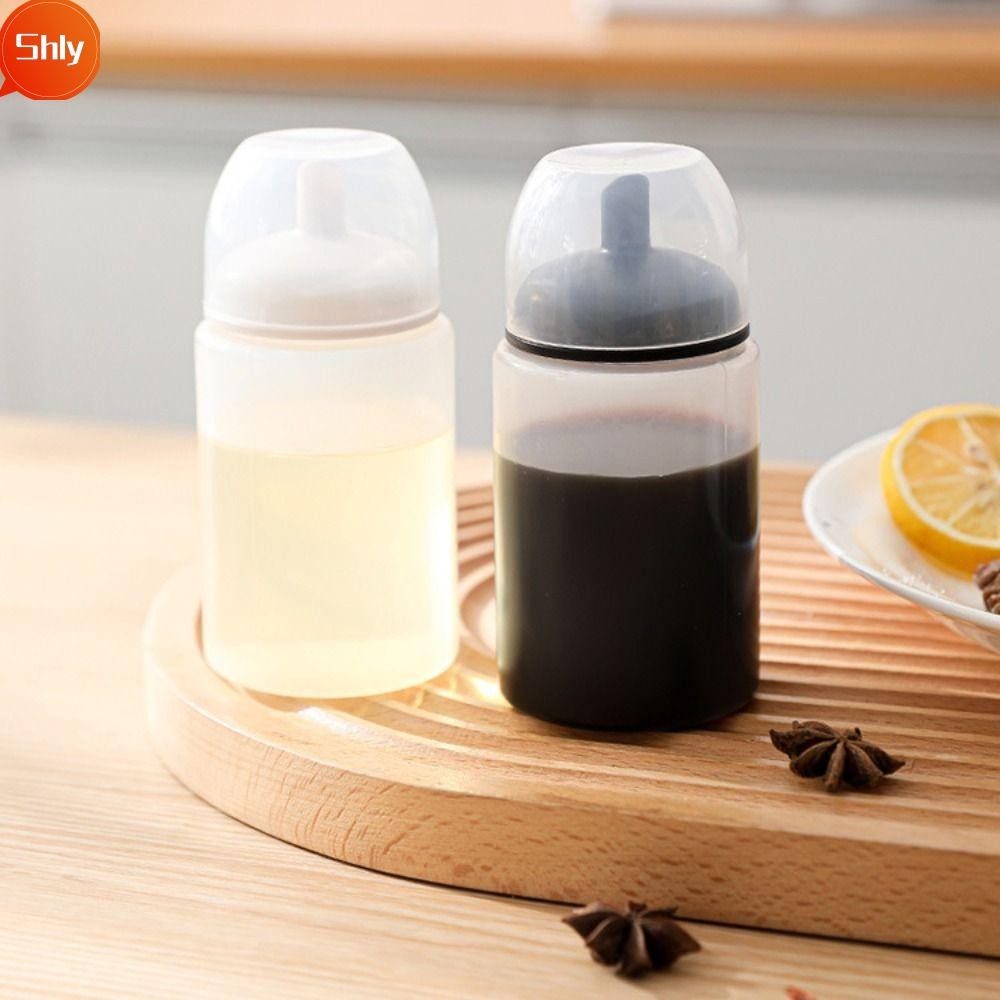 SHLY Sauce Salad Squeeze Bottle, Refillable Measuring Lid Mini Sauce ...