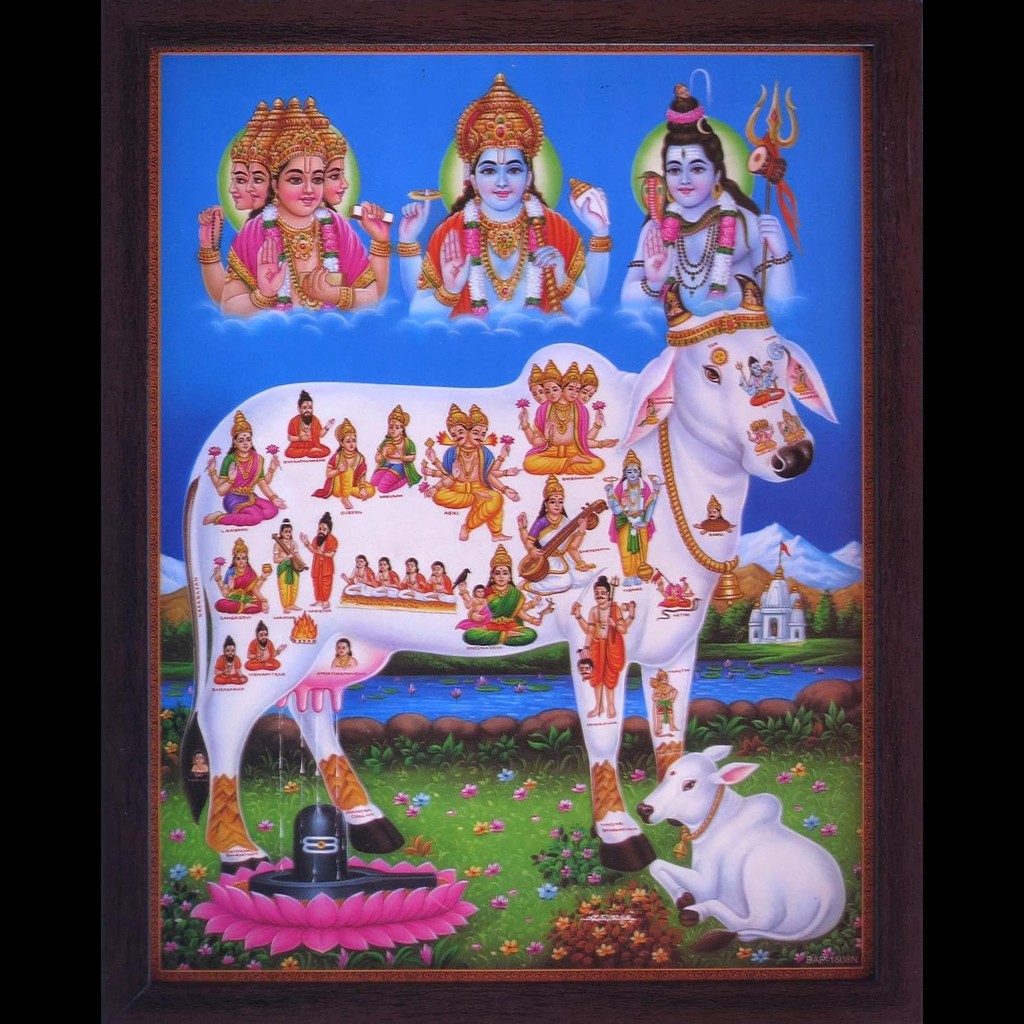 Bingkai Poster Dewa Vishnu SANVIKA - 12x9 inci Hiasan Dinding untuk ...