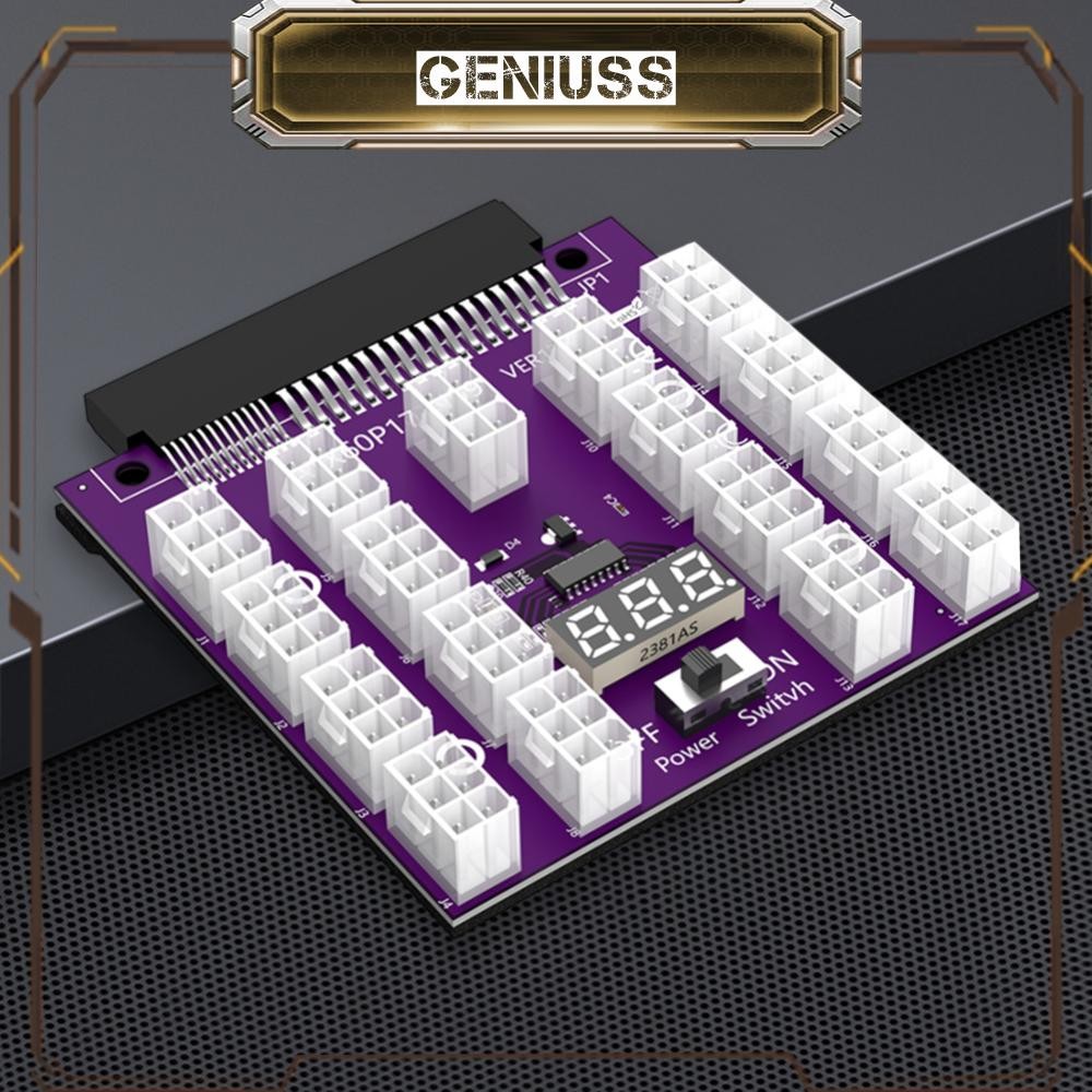 [geniuss.my] 17 Ports PCI-E 6Pin Breakout Board LED Display Power ...