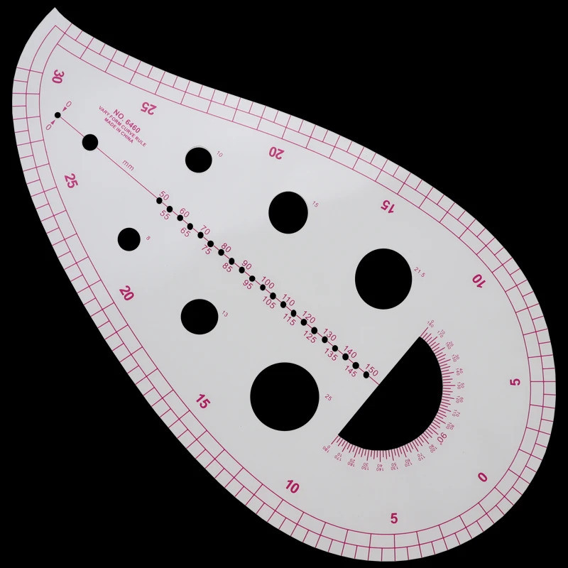 6460 Plastic Transparent French Curve Ruler SplIne Sewing Patchwork ...