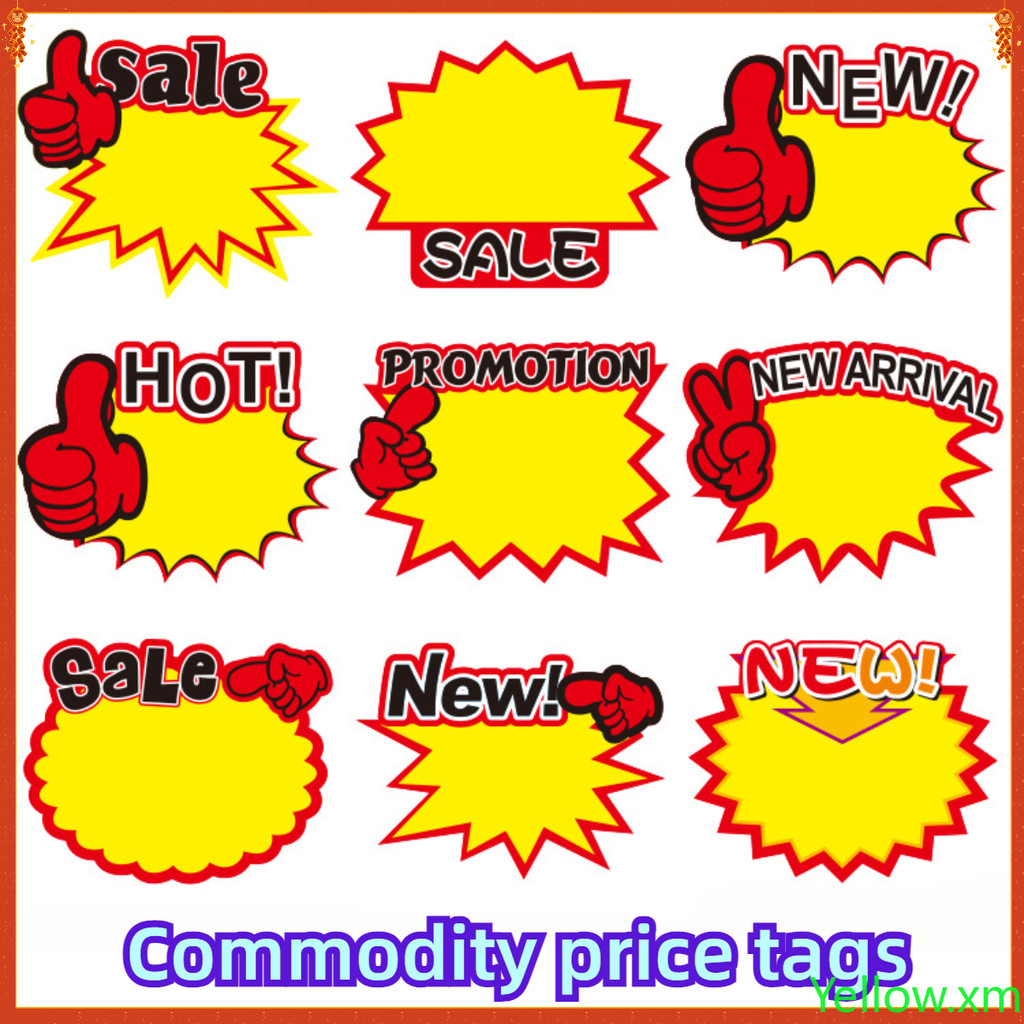 【10pcs】Colorful Marketing Discount Promotion Sales Advertising Sign ...