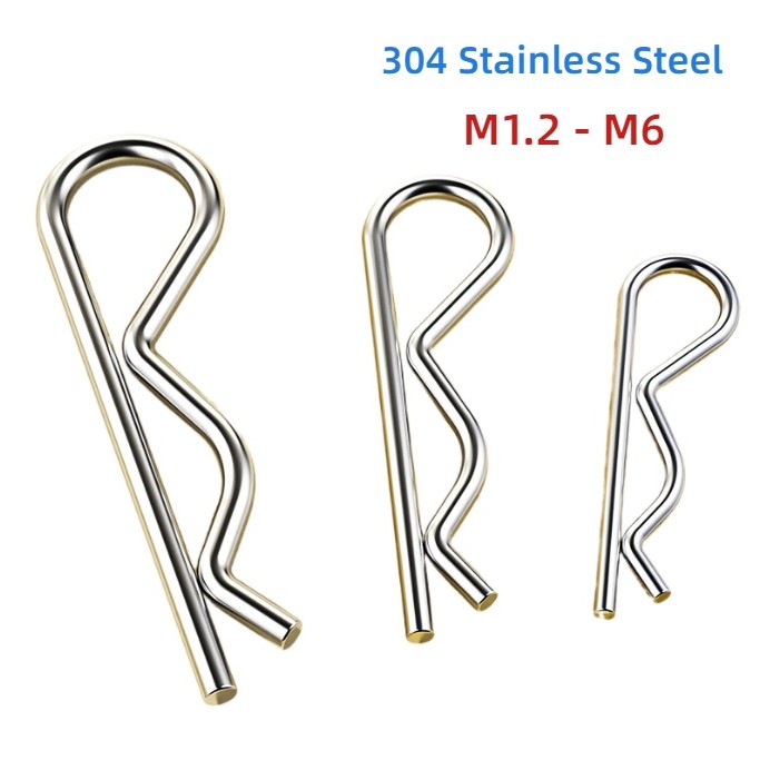 M1.2 M1.5 M1.8 M2 M2.5 M3 - M6 304 Stainless Steel R Type Spring Cotter ...