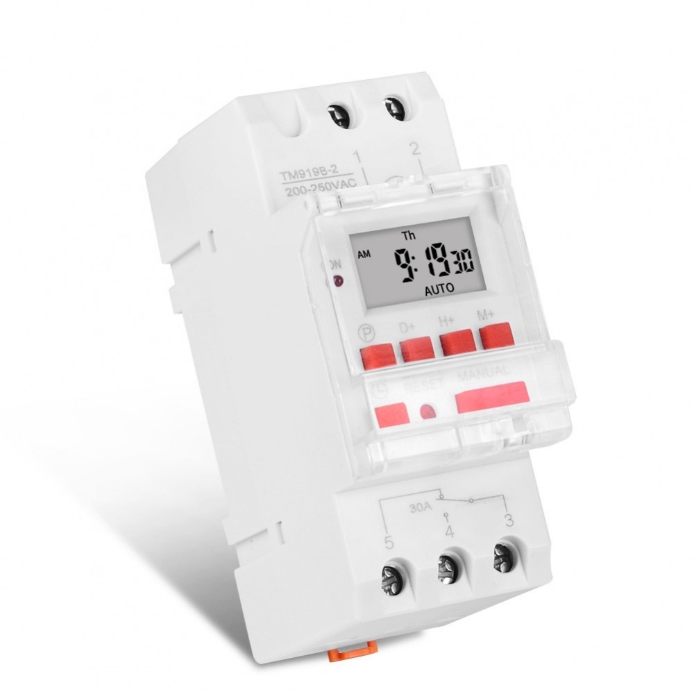 Sturdy Plastic Case Digital Programmable Timer Switch with DIN Rail ...