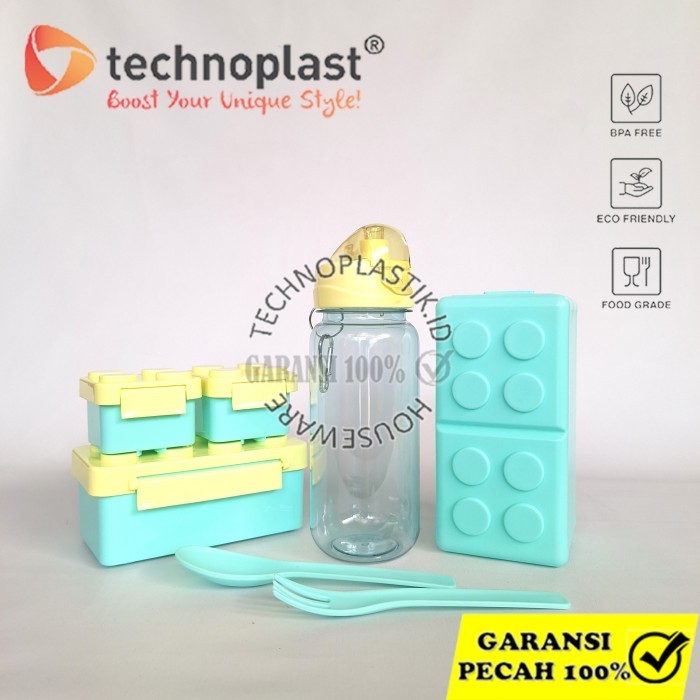 Technoplast Big Block Set Free Piggy Bank Lunch Box Set Lego | Shopee ...